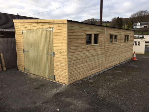 Large Pent Roof Garden Sheds - Cornish Timber Products